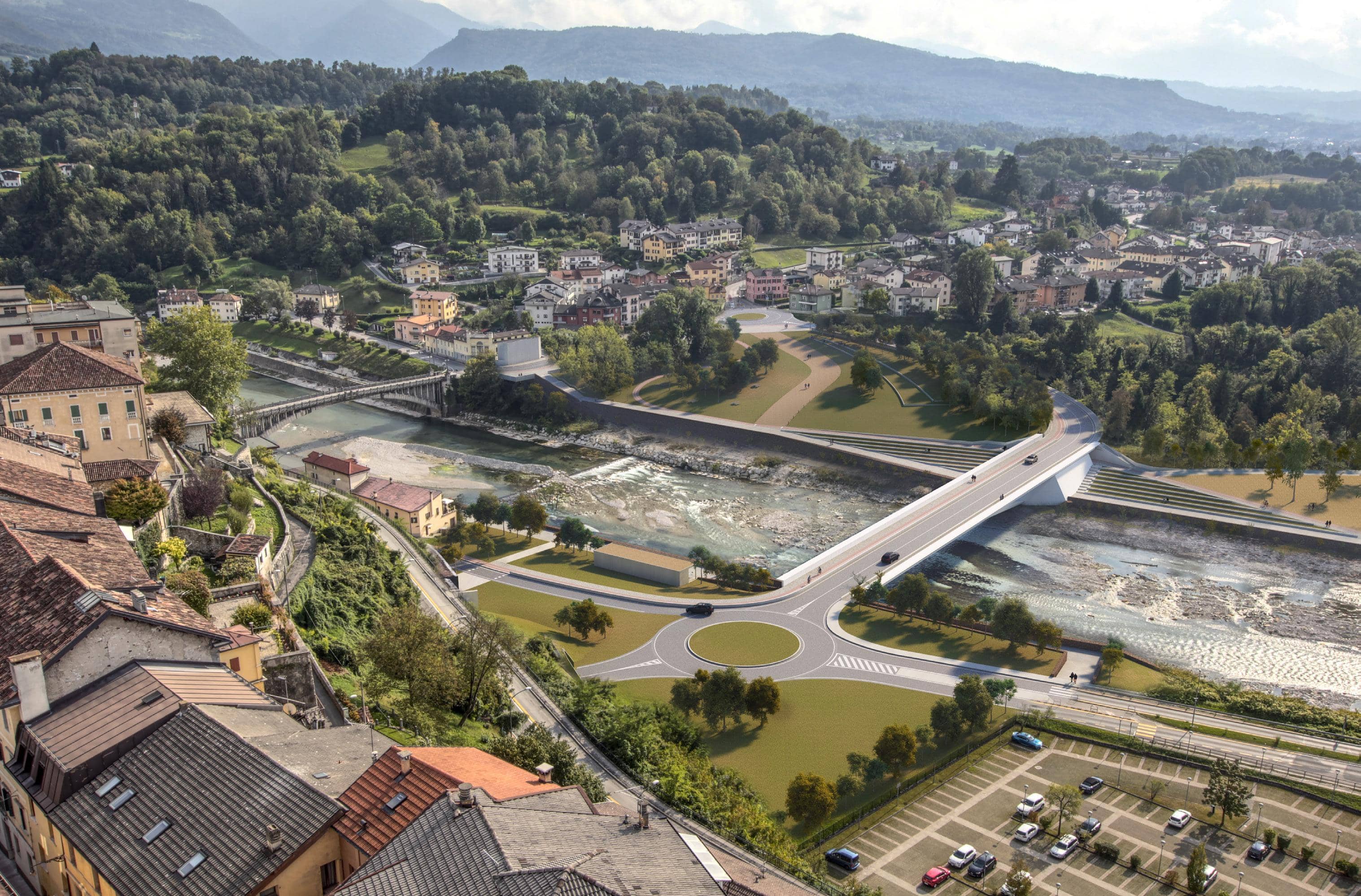 Nuovo ponte sul Piave a Belluno, ecco come sarà. Sostituirà il Bailey ...